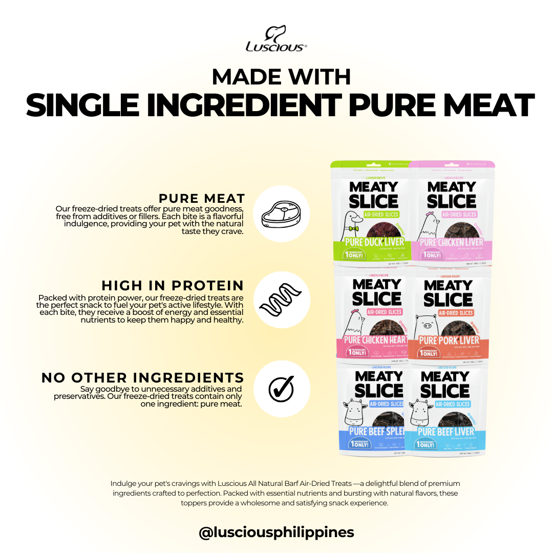 Luscious All Natural Air Dried Pure Meat Dog Treats Cat Treats Pure ...