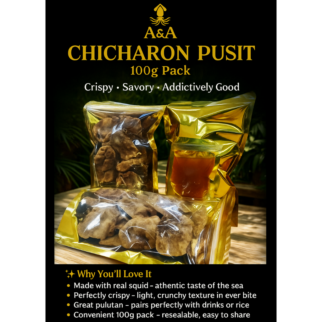 Chicharon Pusit - Ready to eat Chicharon Squid - Dried & Fried Squid -A ...