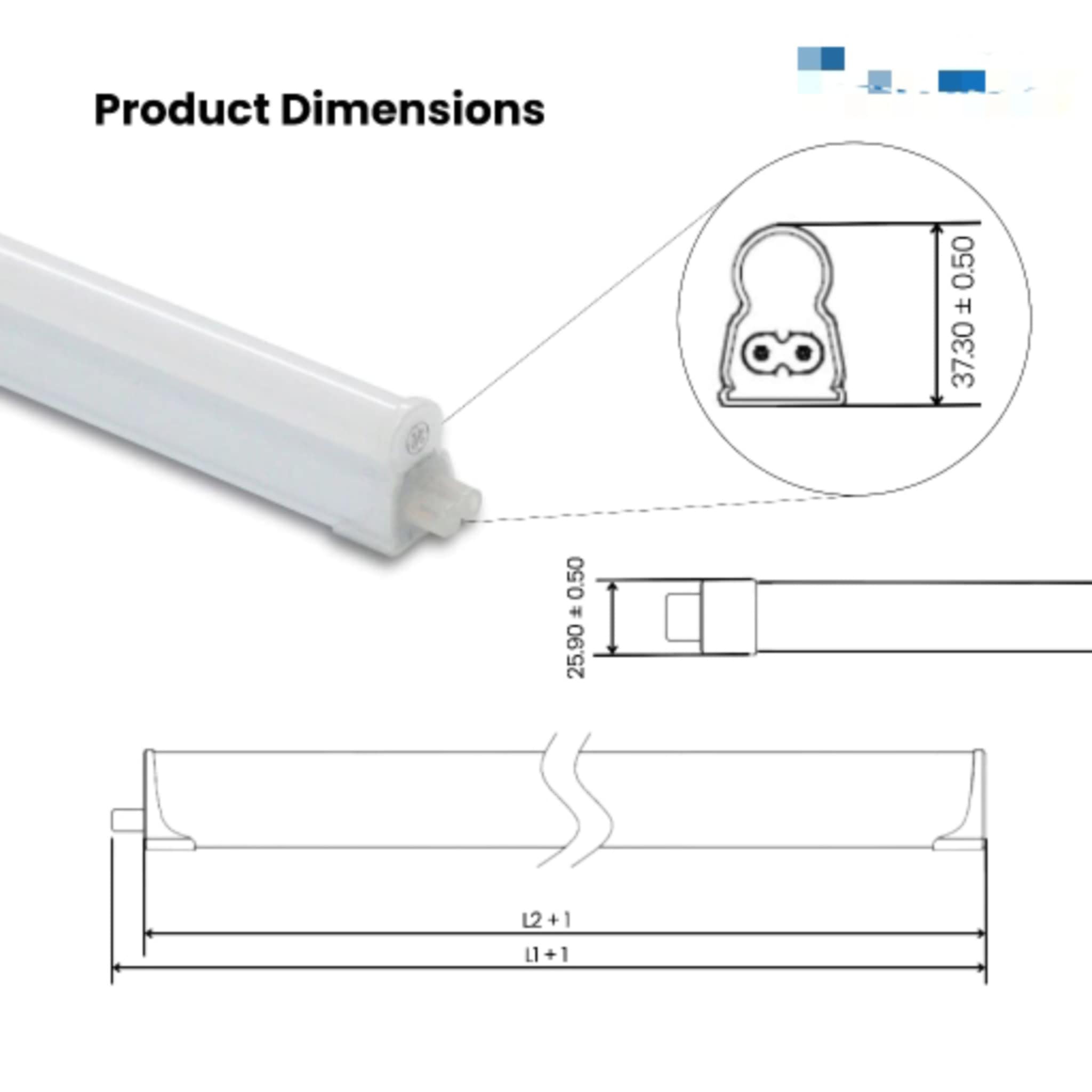 GE T5 ECO Led Tube Light White Tube Fluorescent Light Batten 1ft 2ft ...