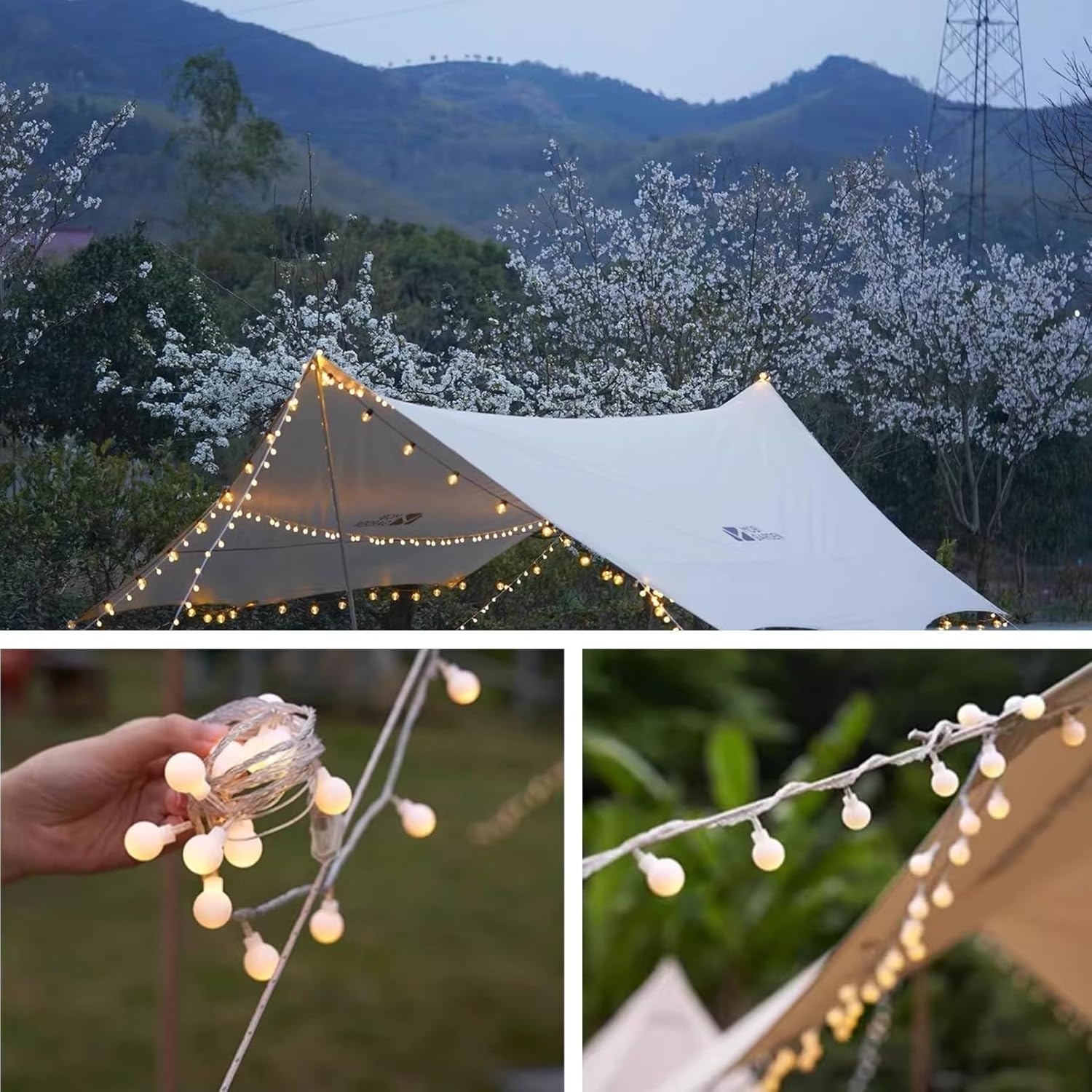 Flora 11M LED Fairy Lights Battery Powered Christmas Wedding Party ...