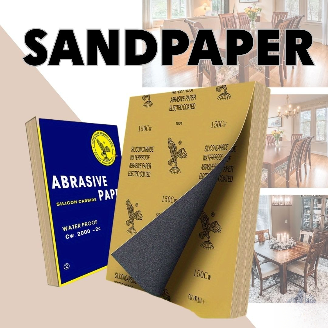 100 PCS Liha Waterproof Sandpaper Set Grit #60 to #2000 Abrasive Sheets ...