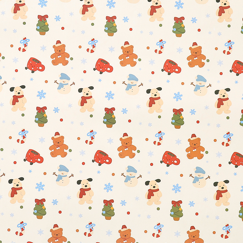 50 PCS Christmas Gift Wrapper Coated Glossy Designs Wrapping Paper High ...