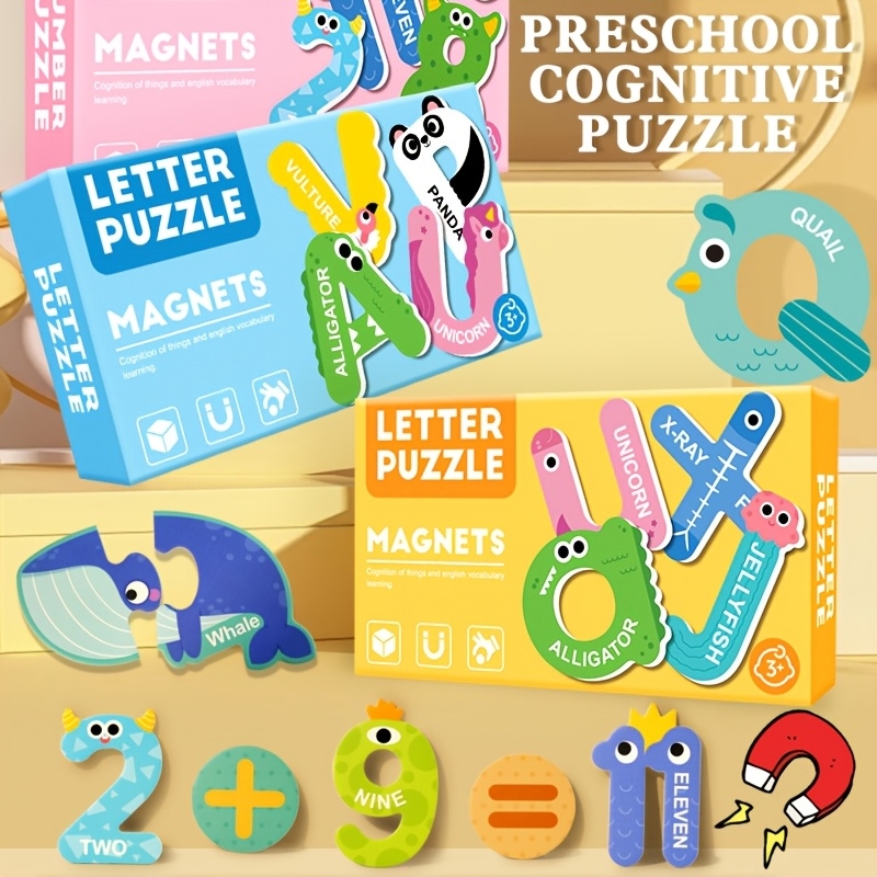 Kids Magnetic Learning Alphabet Letters Fridge Magnets Animal ...