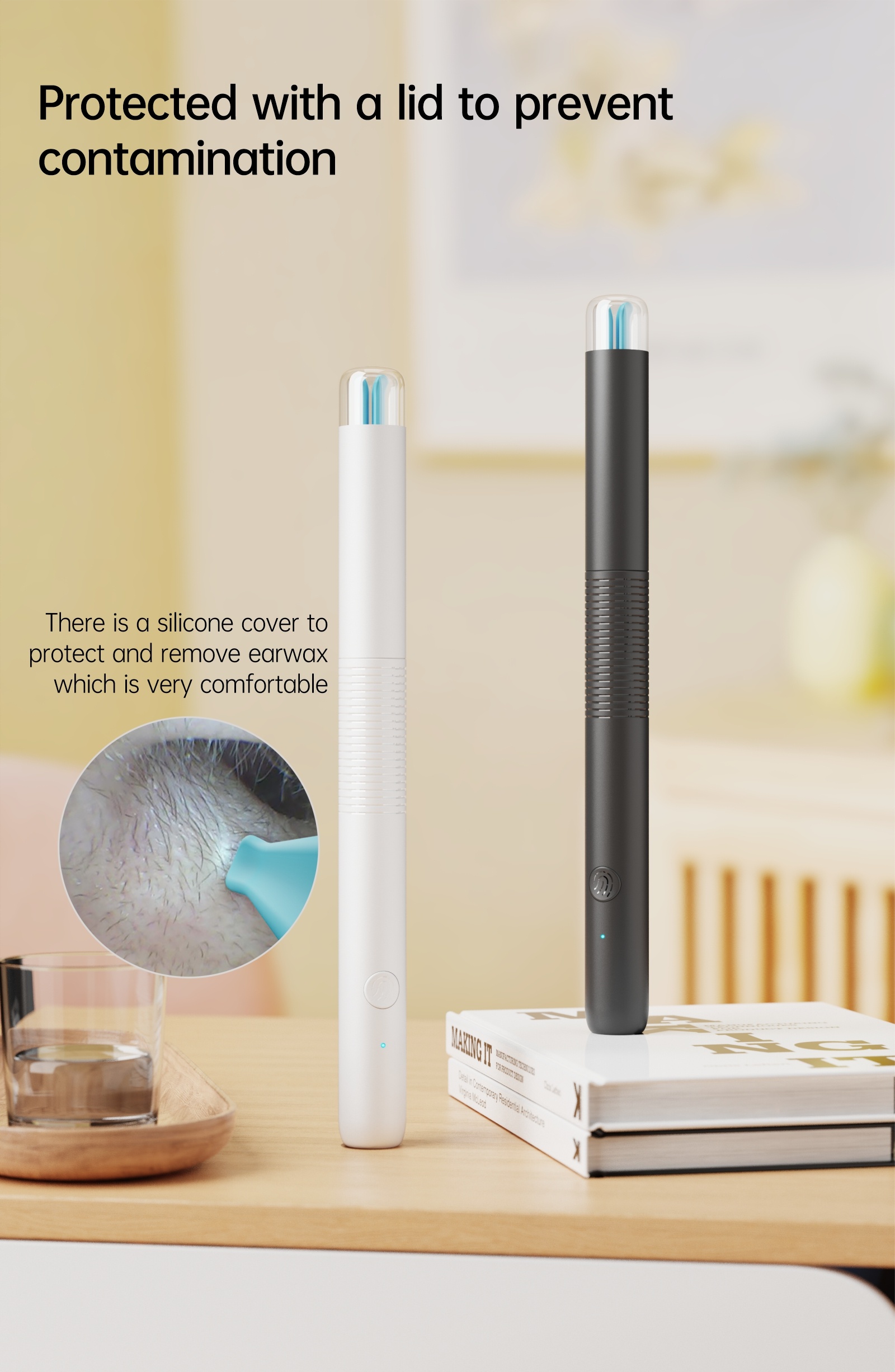 Ear Cleaner 1080 HD Camera with LED Light Safe Effective Ear Wax ...