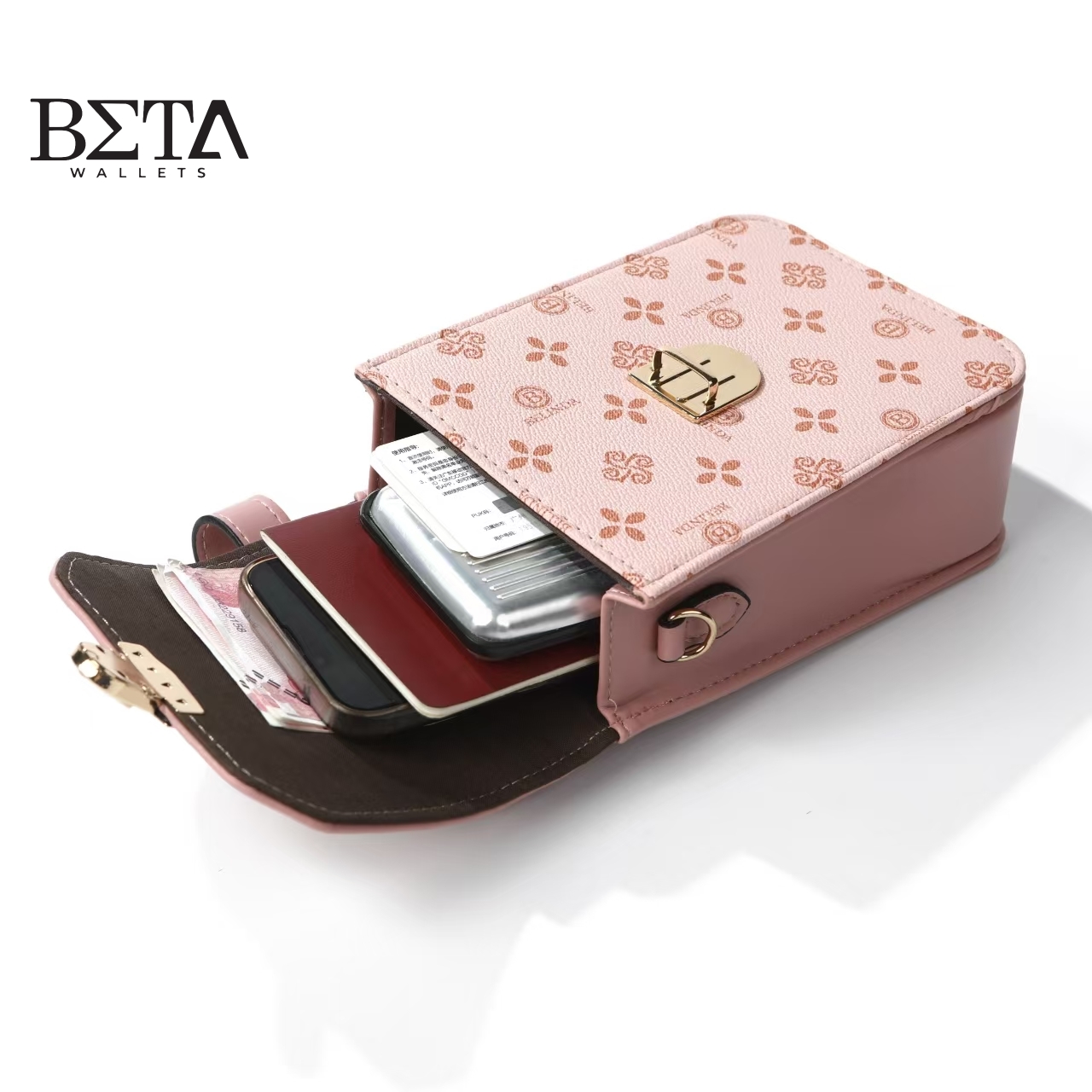 BETA Sling Bag For Women Elegant High Quality Leather Large Capacity Versatile Mini Phone Bag ...