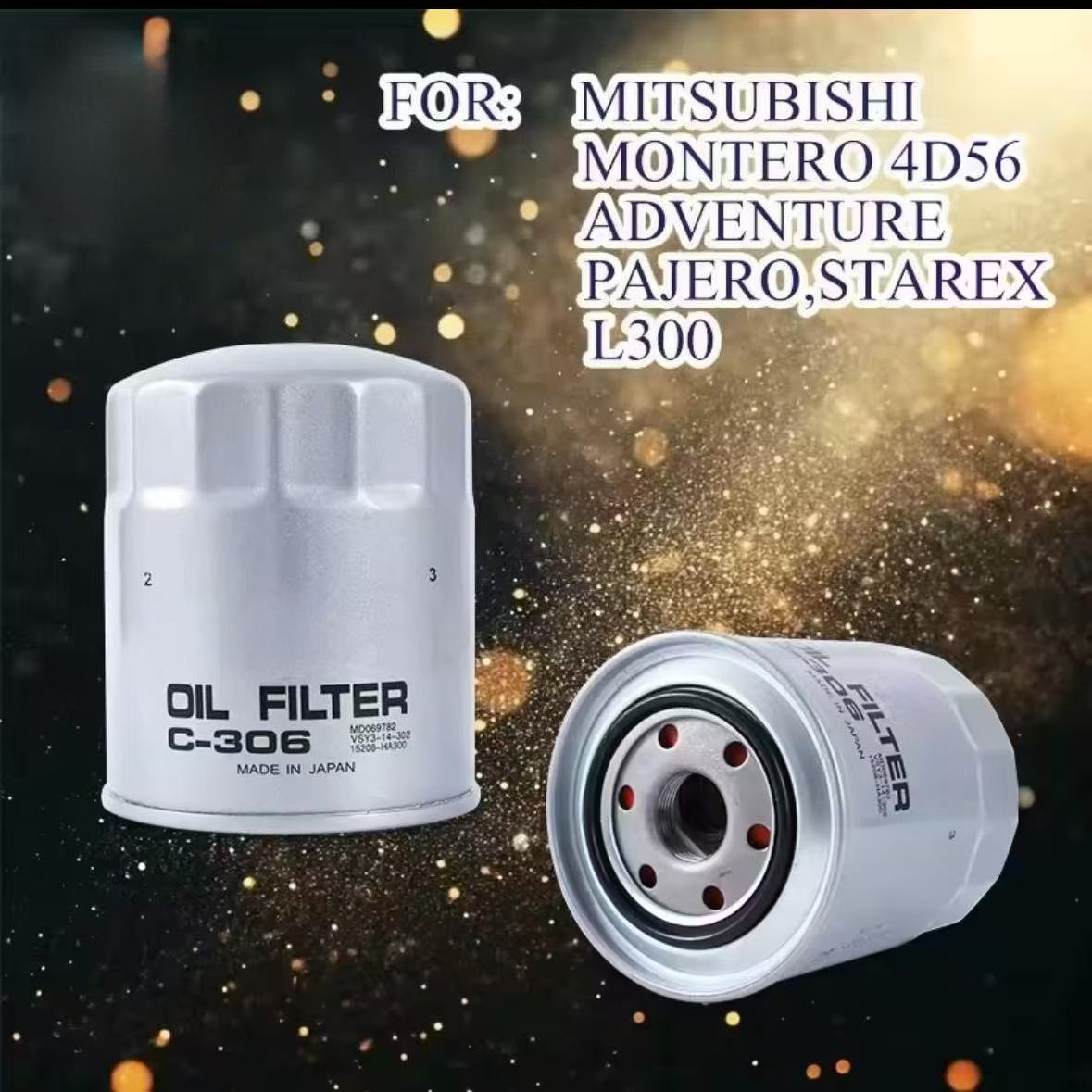 C-306 Oil Filter MITSUBISHI ADVENTURE MONTERO PAJERO STREDA L300 L4000 ...