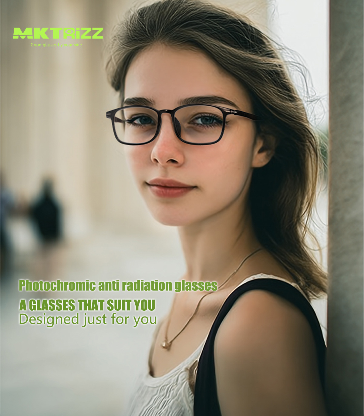 MKTRIZZ Eyeglasses For Men Photochromic Anti Radiation Glasses Computer ...