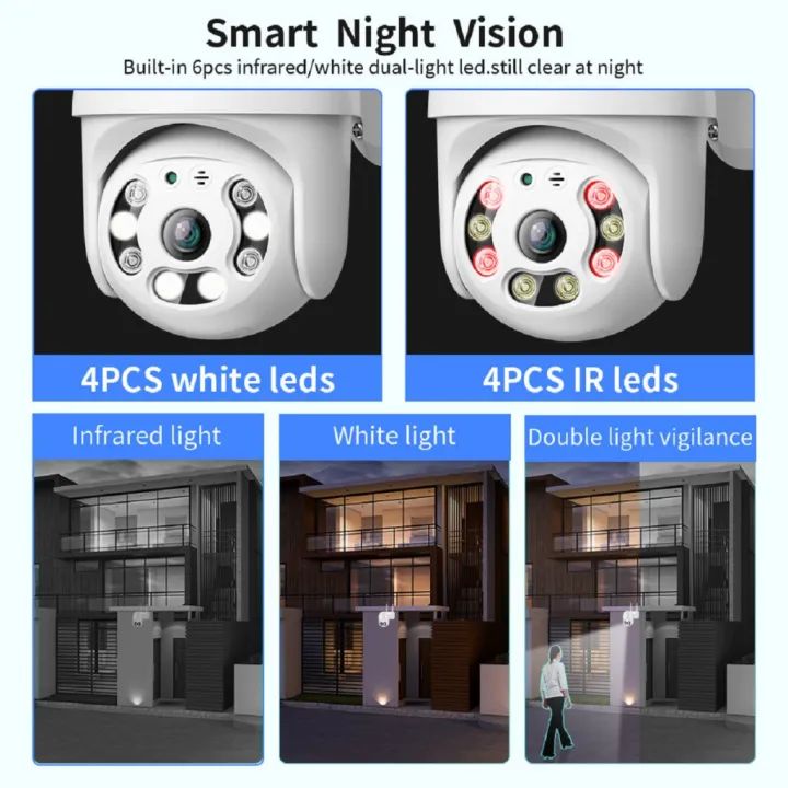 4K Outdoor CCTV Camera WIFI Connect To cellphone Smart Waterproof Full ...