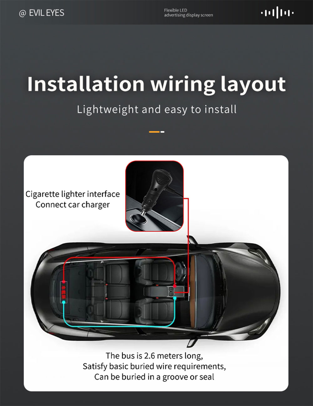 24V Truck Devil's Eye Light Truck LED Display Light Dynamic Flexible ...