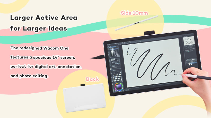 Wacom One 14 DTC141W0 Pen Display Drawing Tablet | Shopee Philippines