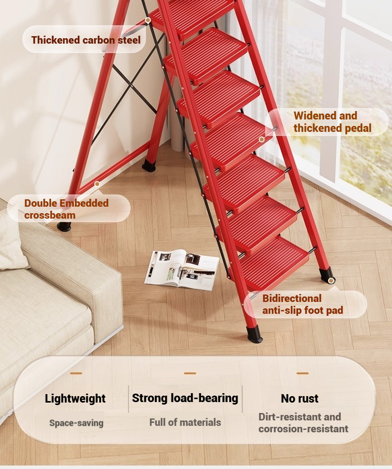 Ladder Aluminum step stairs ladder Foldable Household heavy duty ...