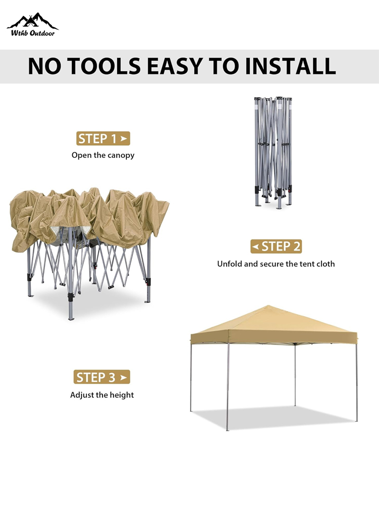 Wthb Outdoor Instant Foldable Canopy Tent Retractable Waterproof for ...