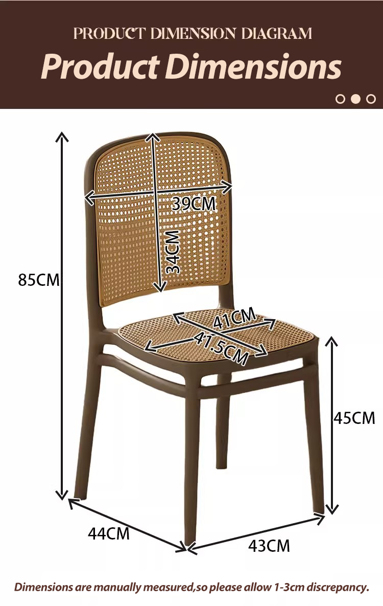 Dining Chair With Backrest Rattan Chair Vine Woven Plastic Solihiya ...