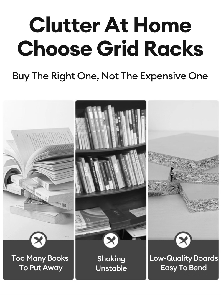 【With Back Panel】Wooden Book Shelf With Door Bookshelf Storage Wood ...