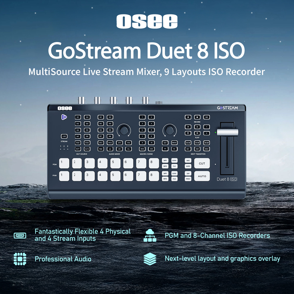 OSEE GoStream Duet 8 ISO 8-Channel Live Stream Switcher | Shopee Philippines