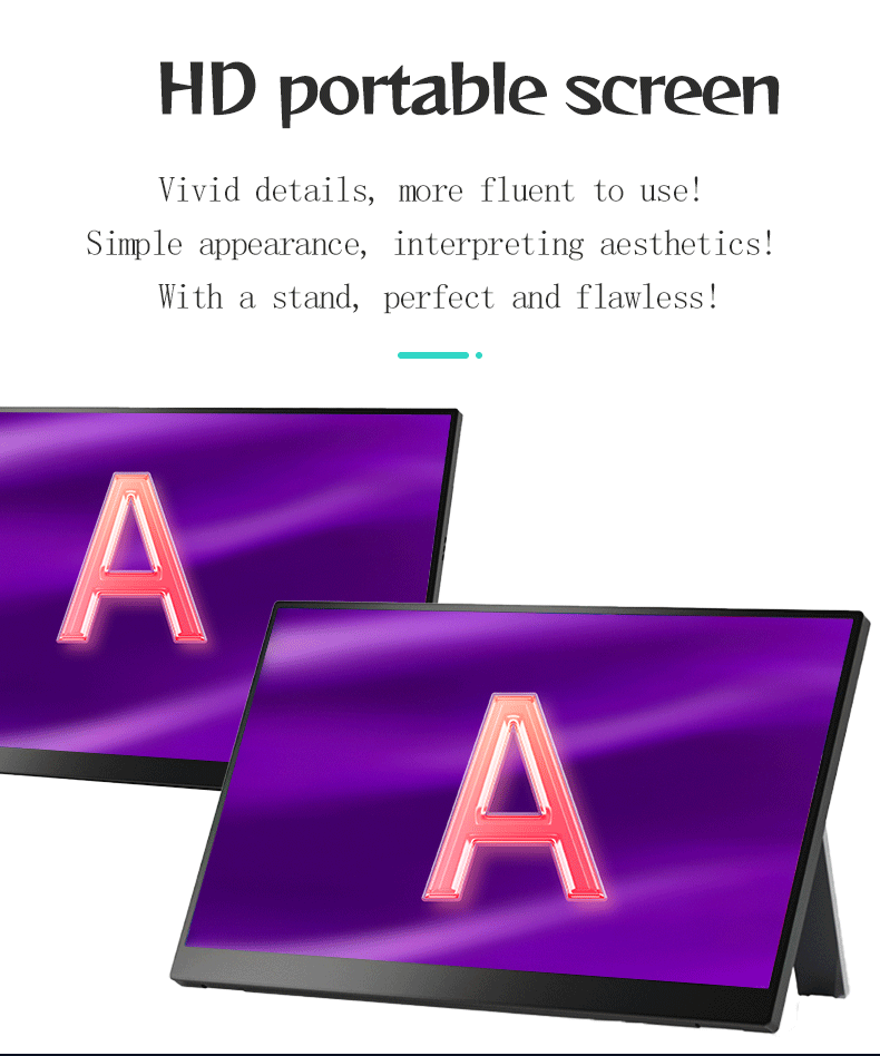 Portable Monitor with touch IPS Usb Type-c HDMI HDR 1920*1080p Display ...