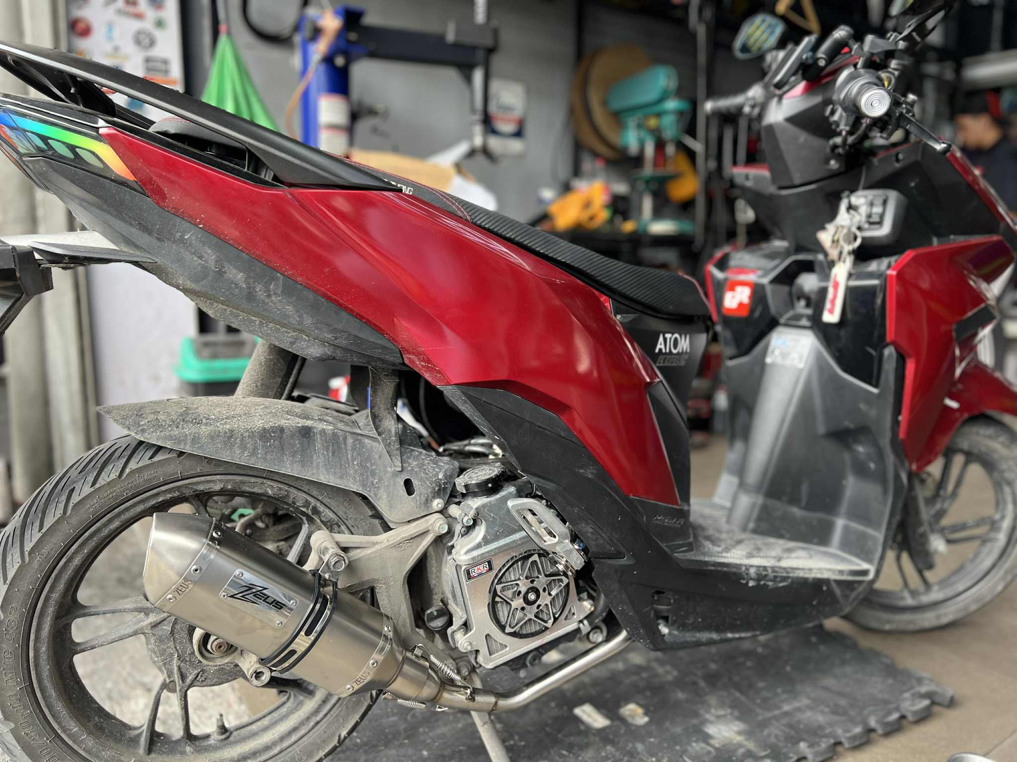 ZEUS APOLLO V3 PLUG AND PLAY EXHAUST FOR SCOOTERS | Shopee Philippines