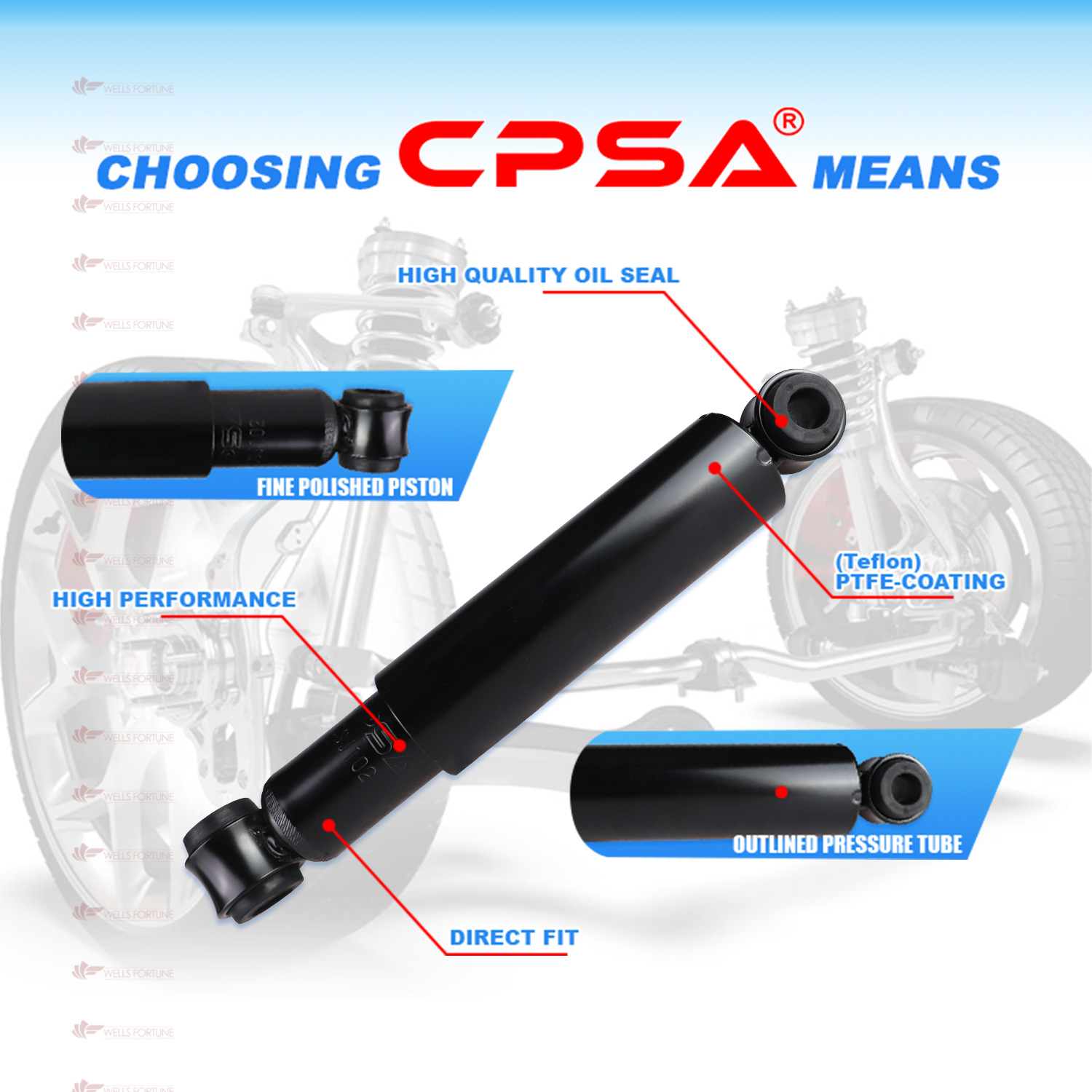 ISUZU / JEEP REAR 17069 CPSA FLUID TYPE SHOCK ABSORBER FOR CARS CSJ-102 ...