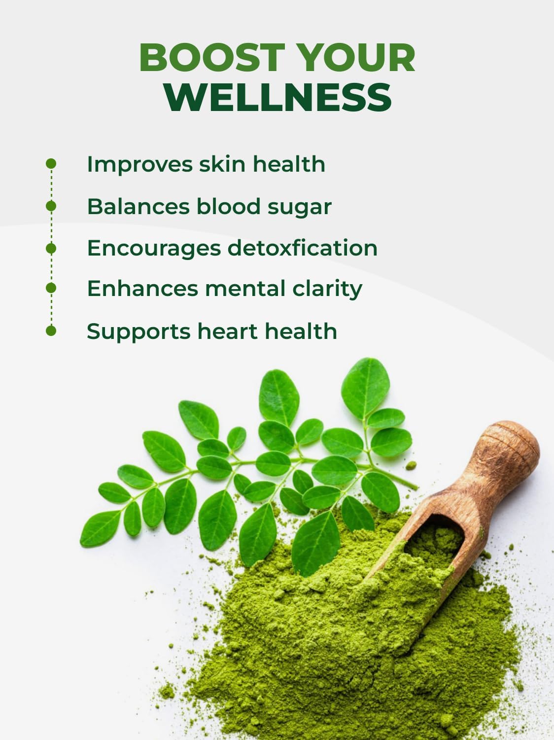 Moringa Pure Powder | Ideal for Smoothies, Drinks, Soups & Teas | 100g ...