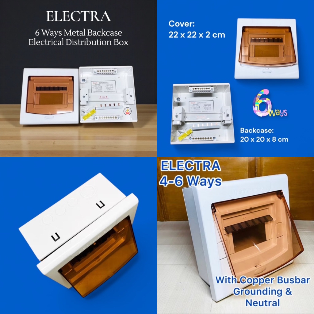 ELECTRA 6-16 Ways | Distribution Panel Box | Metal Backcase | Shopee ...