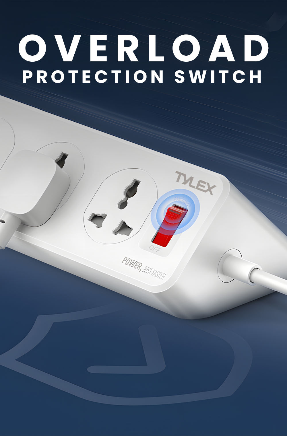 Tylex XE10 10x Power Strip Extension Power Socket With 5 USB Ports 1 ...