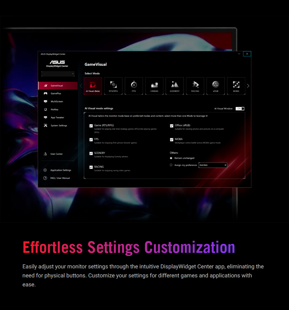 Asus ROG Strix XG27ACMES 27" HDR 2560 x 1440 Fast IPS 255Hz ELMB Sync ...