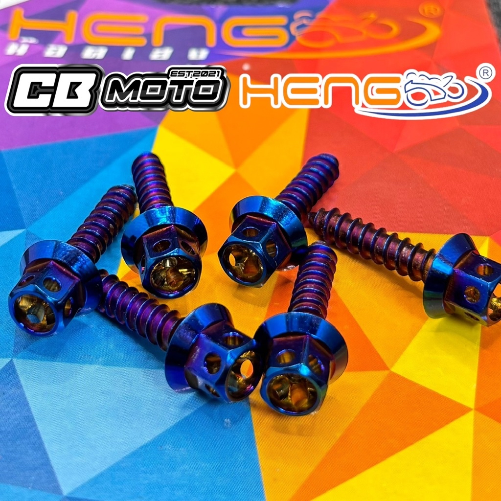 HENG / SC SIAM AIRBOX BOLTS FOR XMAX 300 (6PCS) CNC TITANIUM CONCAVE ...