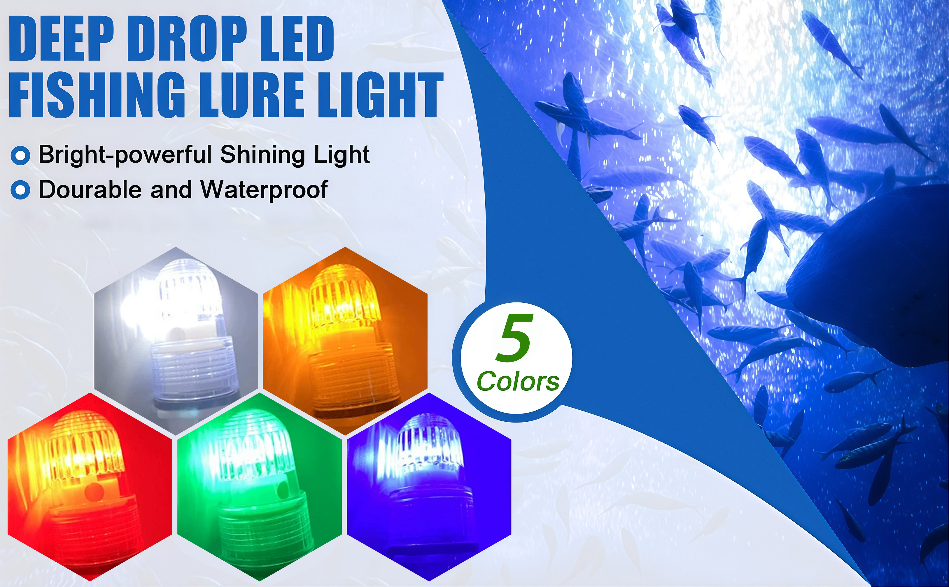 Fishing Light LED Underwater Diving Signal Light Waterproof Torpedo ...