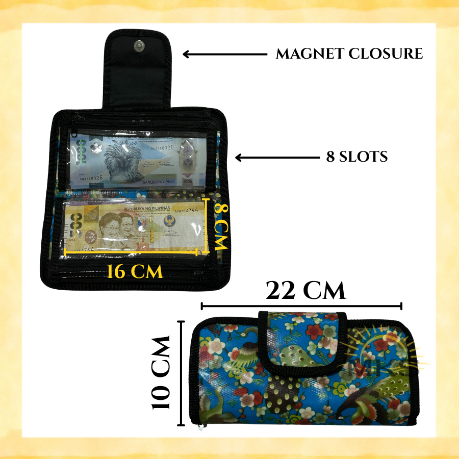 8-Slot Money Organizers Book-Type or Flip-Type Include 2 Side Pockets ...