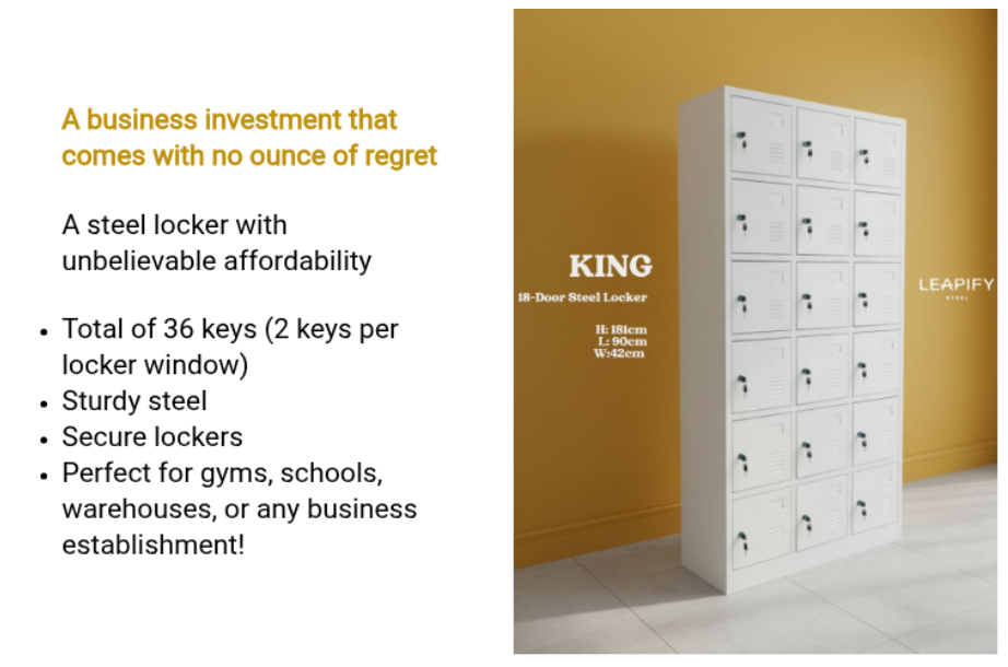 KING | Industrial 18-door Full Steel Locker by Leapify Steel - Durable ...