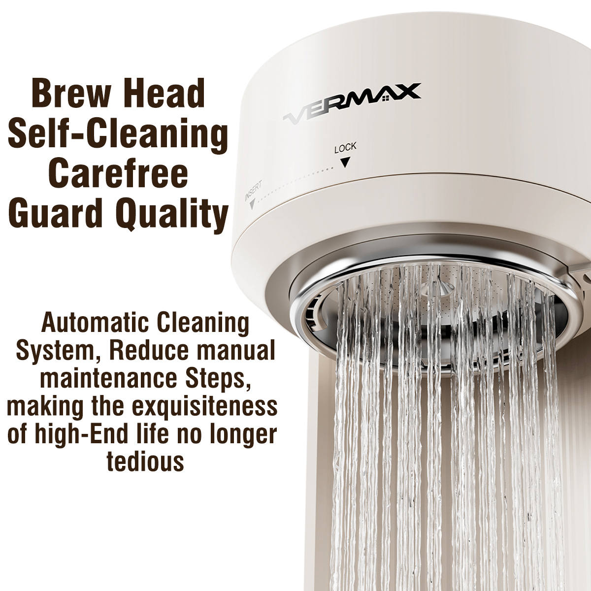 Vermax Mini Espresso Coffee Machine 20Bar With Milk frother & Brew head ...