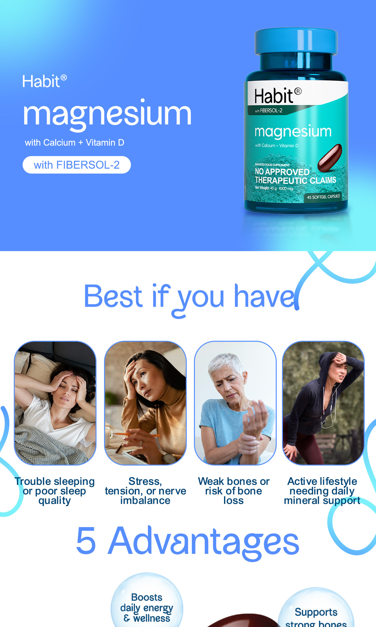 Habit® Magnesium 45 Softgel Capsules | Shopee Philippines