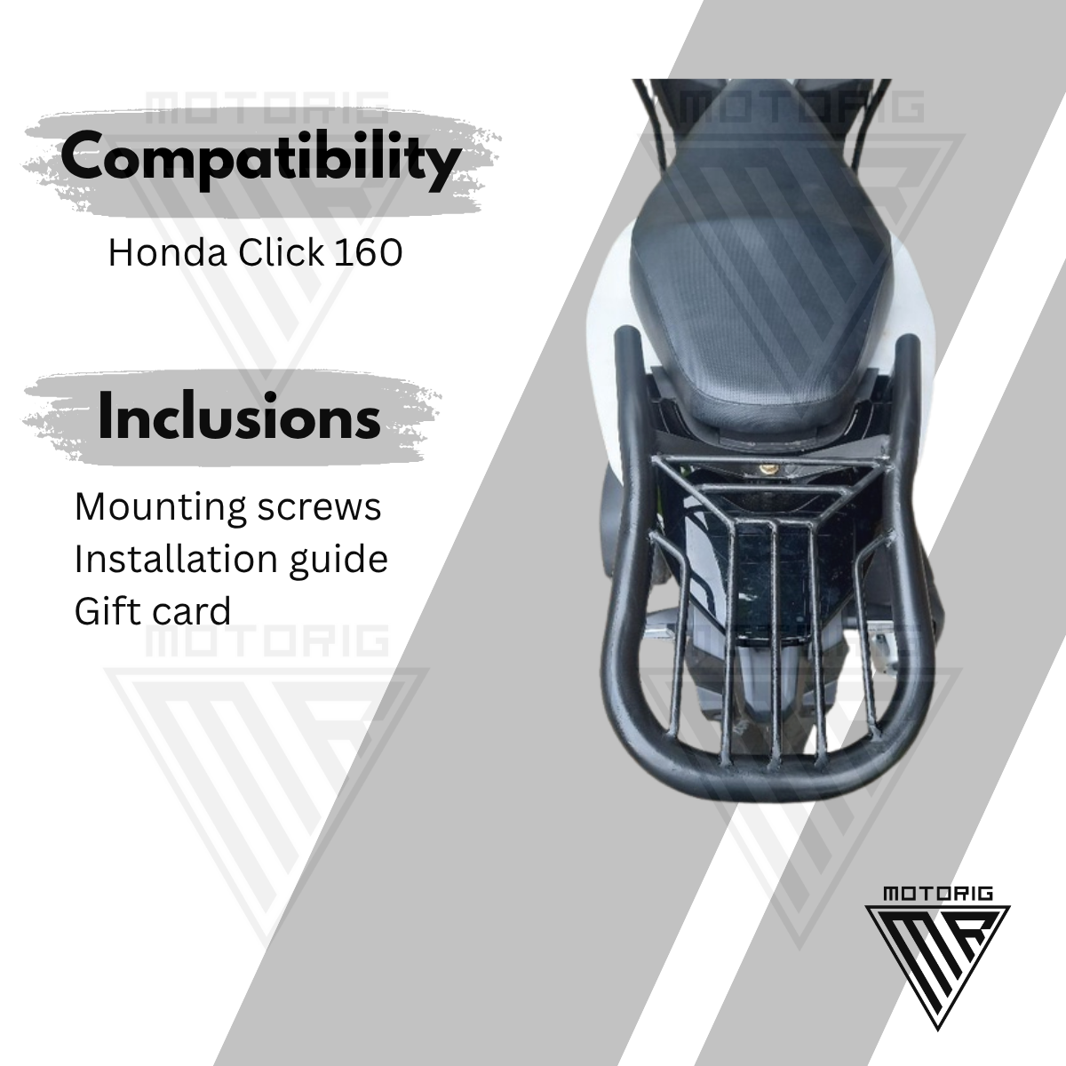 HONDA CLICK 160 - MotoRig Top Box Bracket Heavy Duty | Shopee Philippines