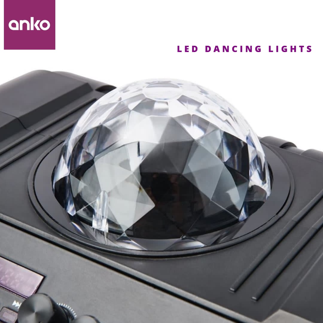 ANKO RGB Karaoke Party Speaker Bluetooth Radio USB Microphone Speaker ...