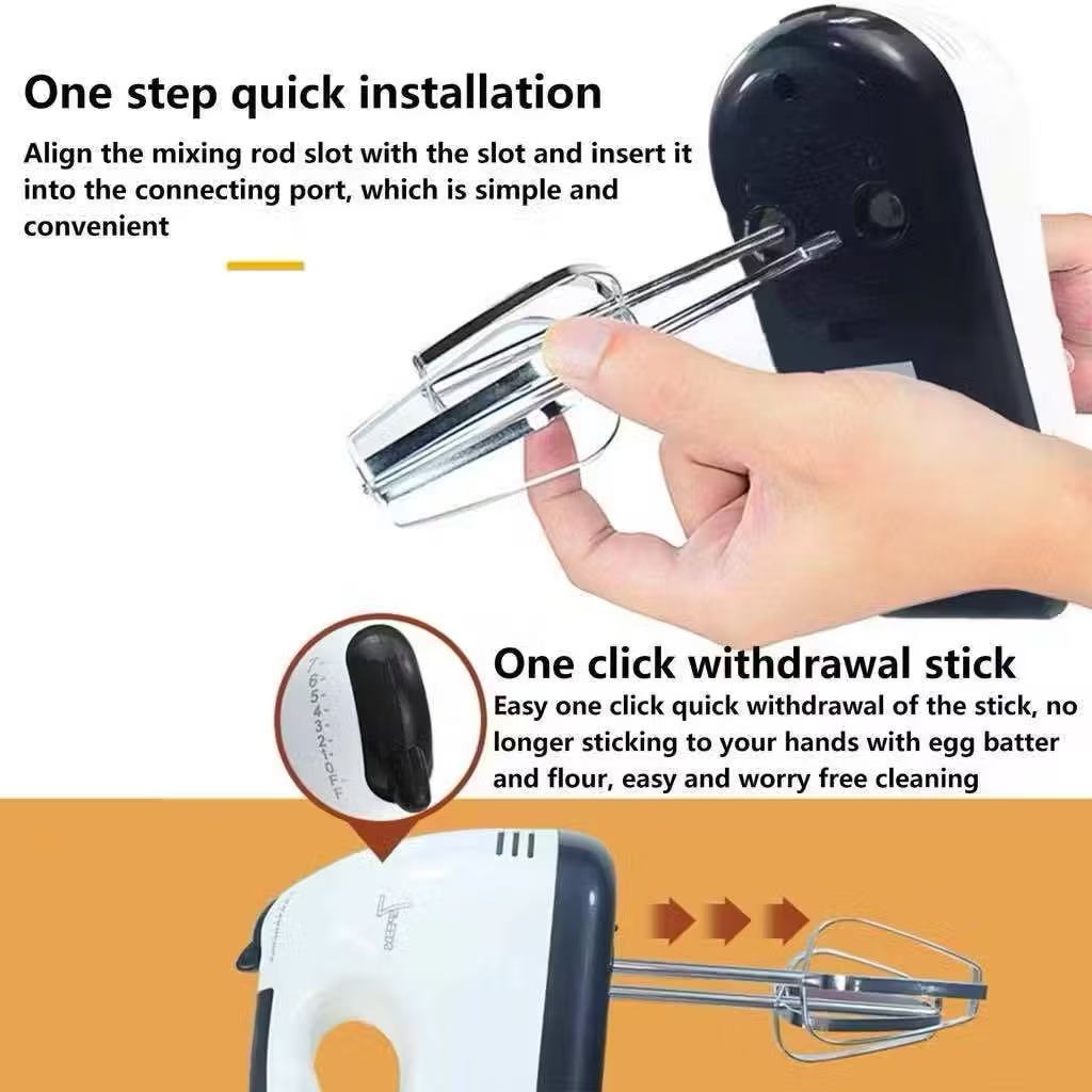 ZJTP Electric Hand Mixers Beater 7speed Adjust Profesional baking tool ...