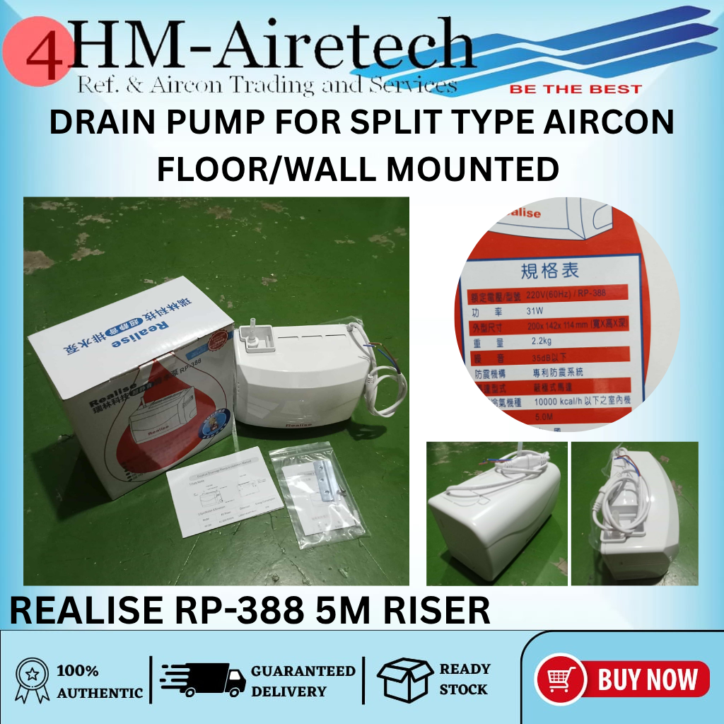 FOURHM Drain Pump REALISE 5 meters Riser for Floor Type Aircon model RP ...