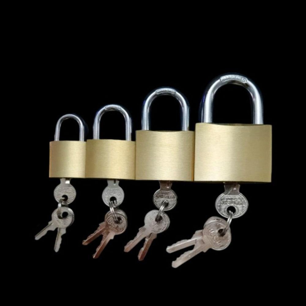 Brass Padlock with Key - Heavy Duty Anti-Pick Lock for Indoor/Outdoor ...