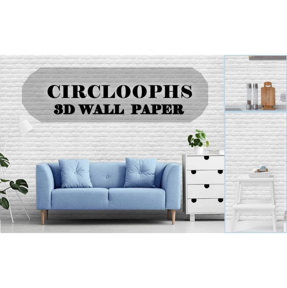 50pcs 3D wall paper sticker water proof room decoration wallpaper ...