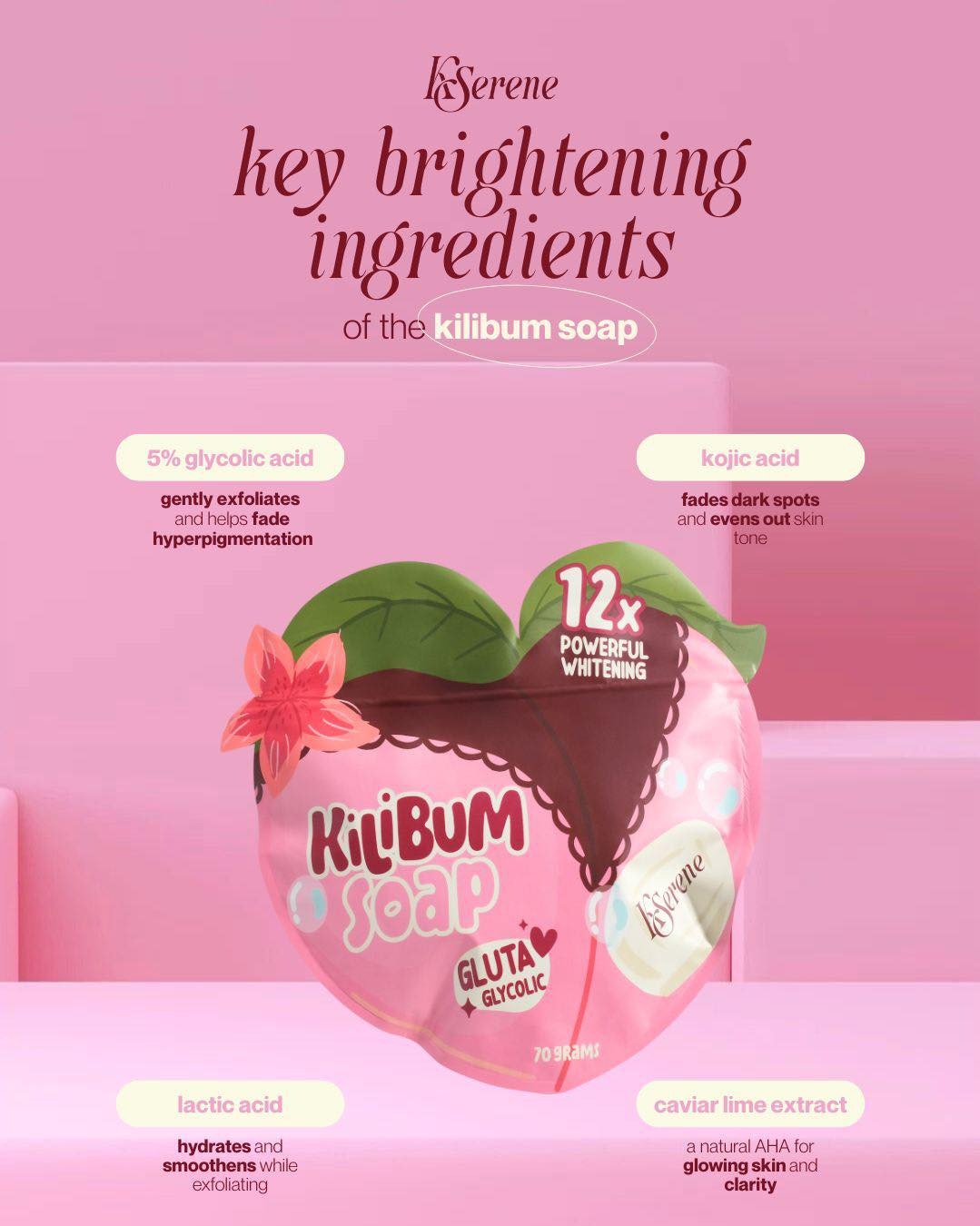 KiliBum Gluta Glycolic Soap Whitening Kili Kili Underarm (3pcs per ...