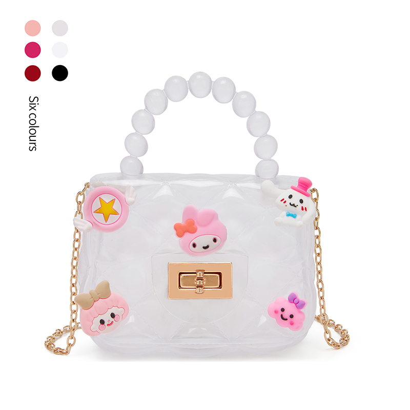 Mumu 5092 PVC Cute Mini Jelly Sling Bag With Handle For Kids Girls ...