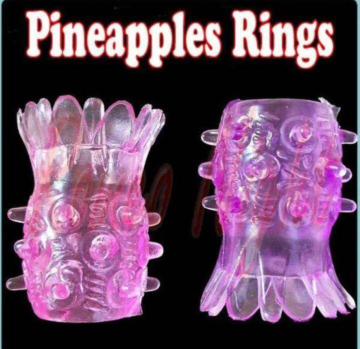 Lotus Pineapple Silicone Rings MaleRambutan Pasionate Intimacy Couple ...