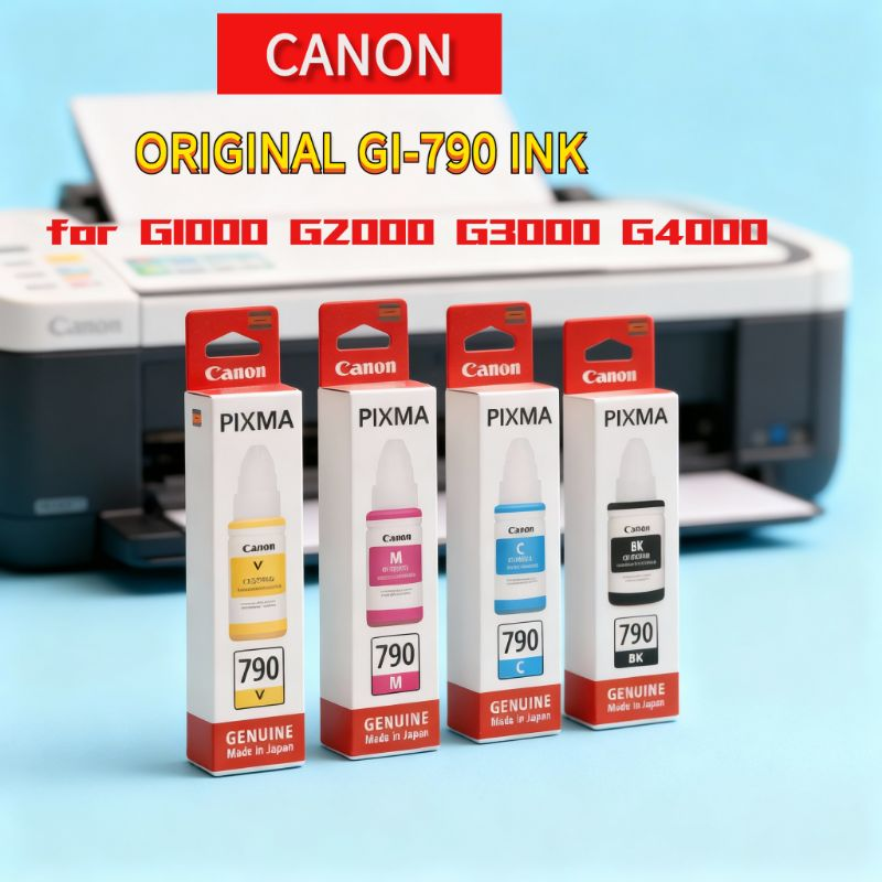 PRINTER INKS Canon GI-790 Ink Bottle Refill (B/C/M/Y) Bottled inks ...