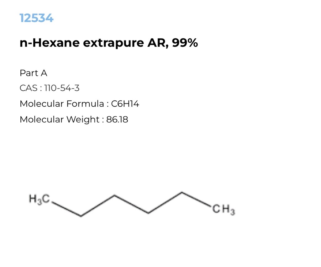 Hexane AR Lab 500mL extrapure 99% | Shopee Philippines