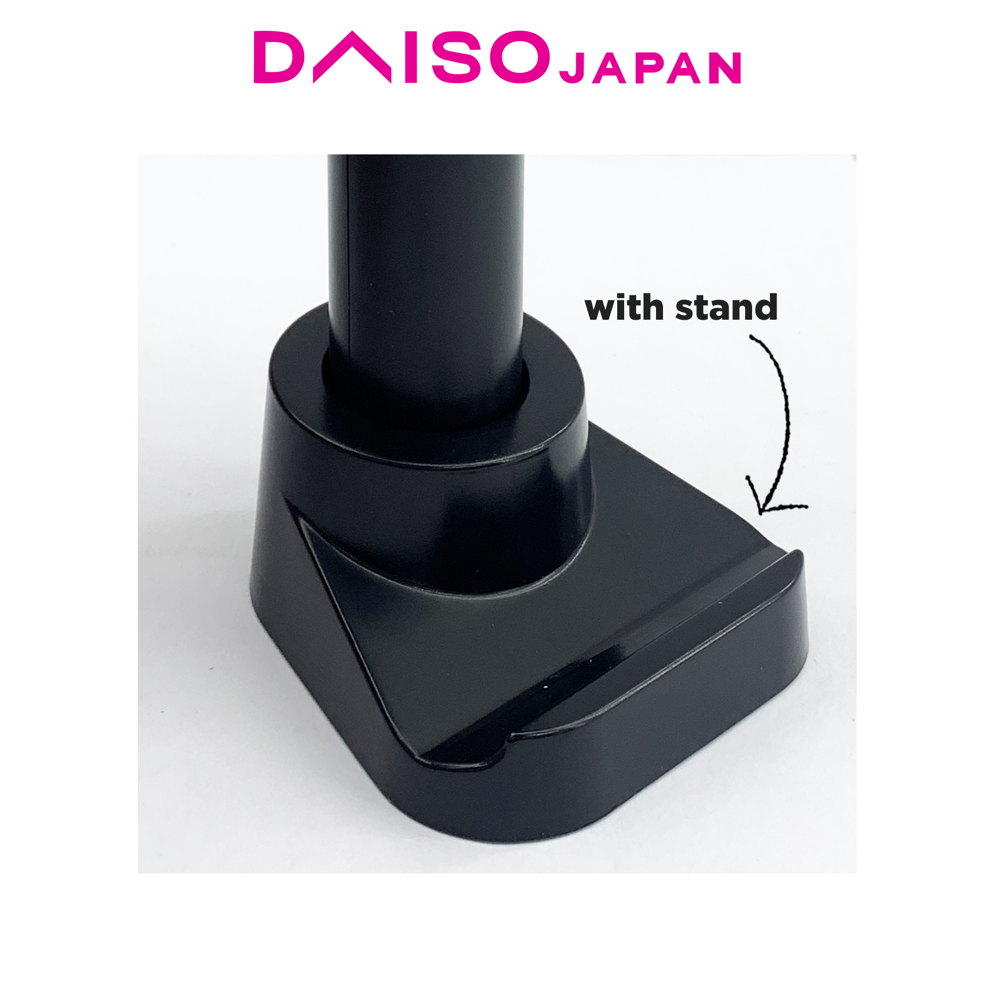 Daiso Black Handheld Fan with Stand | Shopee Philippines