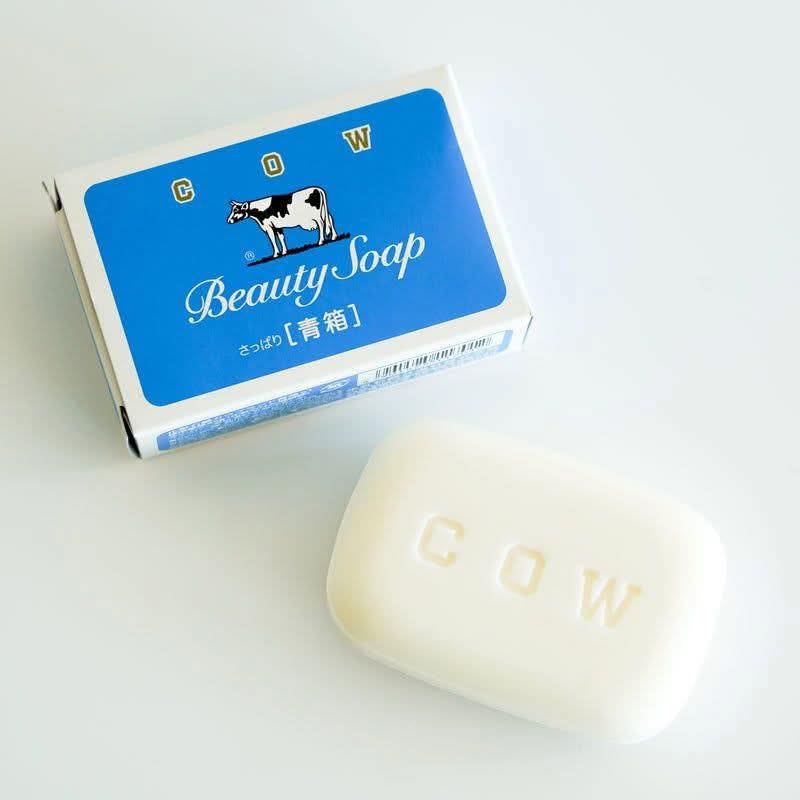 Cow Soap Japan Cow Beauty Blue Soap Bar 130g [ORIGINAL] with FREE MESH ...