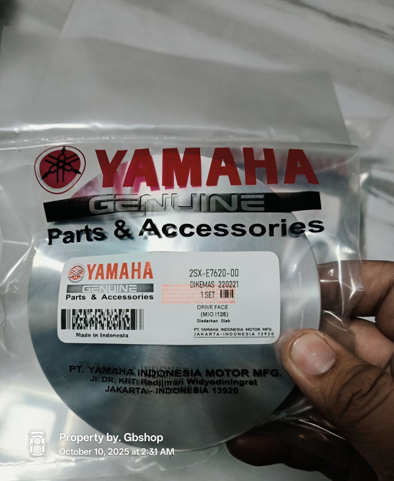 MIO SOUL I 125 YAMAHA GENUINE PULLEY SET M3 MIO I 125 PARTS 2SX-E7620 ...