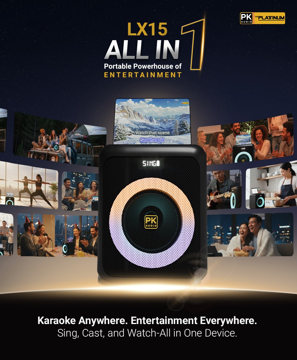 Platinum Karaoke LX15 Party Jukebox with built-in screen and wireless mic | Shopee Philippines