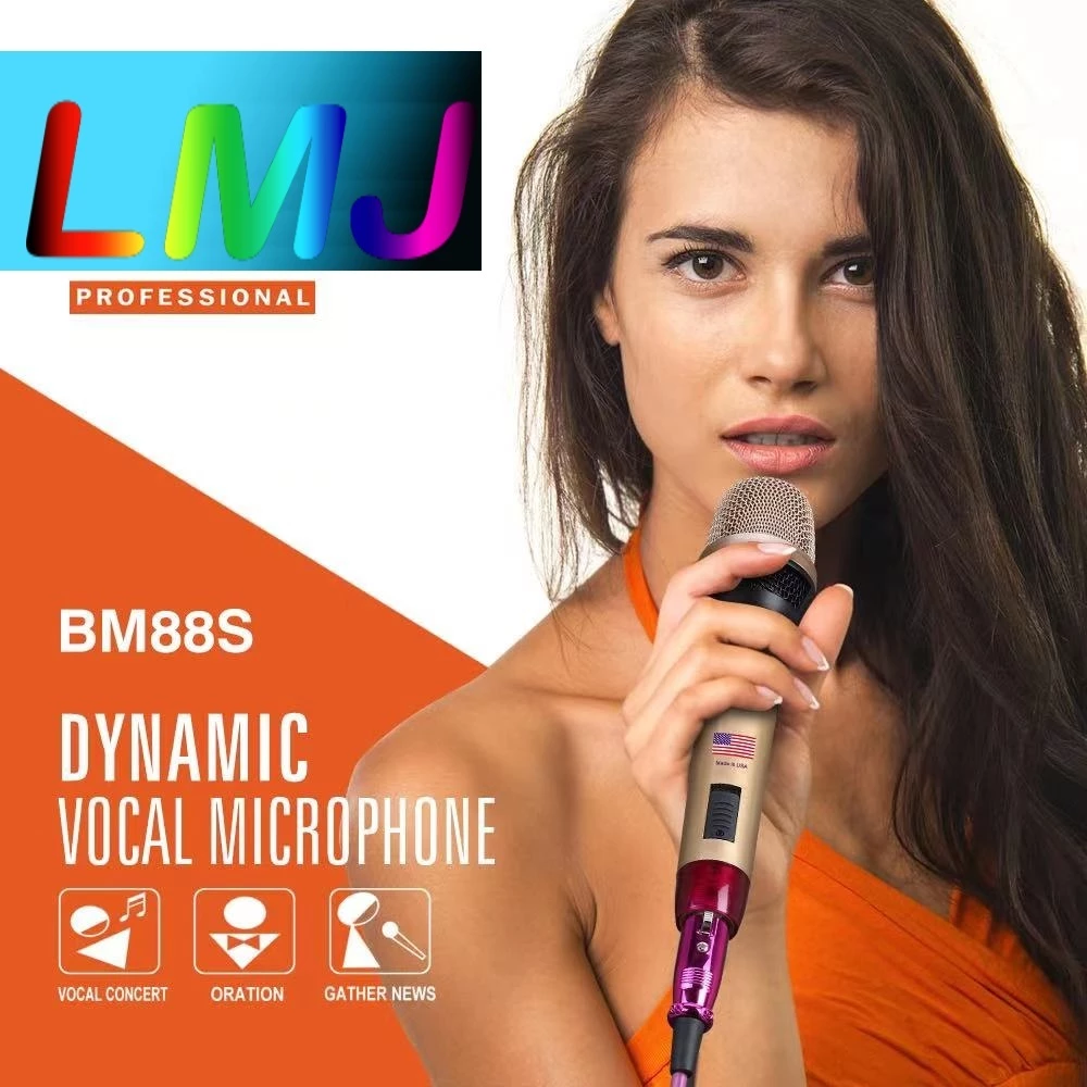 JBL DM88S Professional Dynamic Wired Microphone for Karaoke, Videoke ...