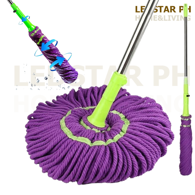 Easy Microfiber Self Wringing Mop with Extended Handle Self Twisting ...