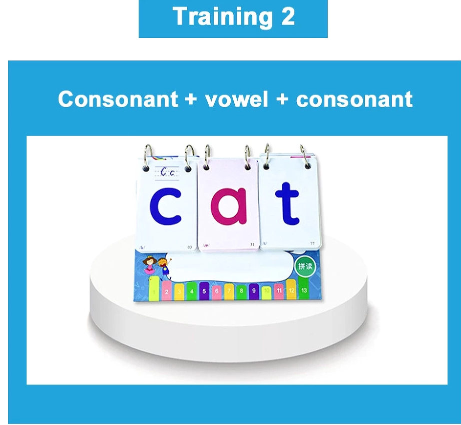 English Phonics Spelling Desktop Calendar Flip Card For Kids Learning ...